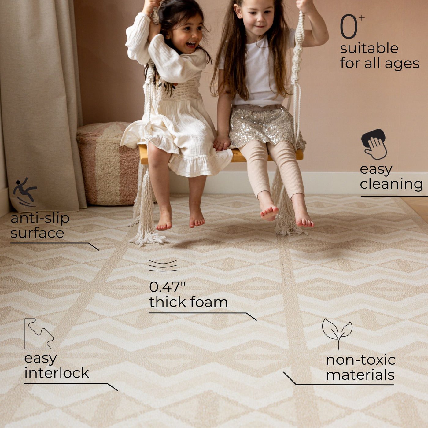 Kilim Sand Play Mat - Non-Toxic & Stylish | Eeveve